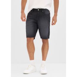 bonprix Leichte Bermuda mit Dehnbund aus colored Denim Regular Fit (2er Pack), beige, Gr.46, Praktisches 2er-Pack Bermudas im Regular Fit mit klassischem 5-Pocket-Style und dezenten Used-Effekten, aus 100% Baumwolle