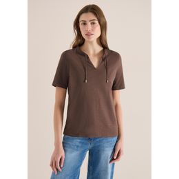 Tunikashirt Cecil, Damen, Gr. L (42), urban taupe, Web, 100% Baumwolle, unifarben, comfort fit normal, Rundhals, abgesteppt, Shirts, im Tunika-Style