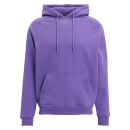 Rundhalspullover Urban Classics "Urban Classics Herren Blank Hoody", Herren, Gr. L, ultraviolet, 65% Baumwolle, 35% Polyester, unifarben, loose fit, ohne Ausschnitt, Pullover Rundhalspullover