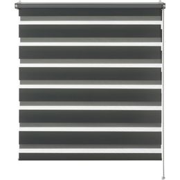 Sch&ouml;ner Wohnen Kollektion Doppelrollo "Tilda", grau, B:45cm H:150cm, Polyester, SCH&Ouml;NER WOHNEN-KOLLEKTION, Rollos, geklemmt, silberne oder wei&szlig;e Rollo-Technik