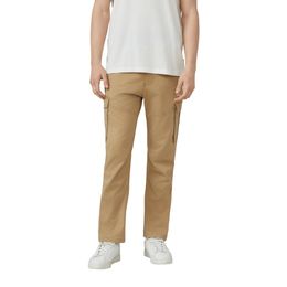 Cargohose s.Oliver, Herren, Gr. M, N-Gr, tan, Web, Obermaterial: 97% Baumwolle, 3% Elasthan, unifarben, bootcut fit lang, Hosen Cargohose, mit Stretch