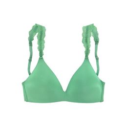 Lascana Push-up-BH gr&uuml;n Gr. 85A. Mit Integriertem Kissen und ohne B&uuml;gel