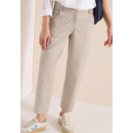 Stoffhose Cecil "Style Scarlett", Damen, Gr. 25, L&auml;nge 28, grain beige, Web, Obermaterial: 97% Baumwolle, 3% Elasthan. Futter: 100% Baumwolle, unifarben, regular fit lang, Hosen Stoffhose, im Five-Pocket Style