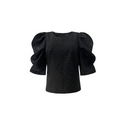 Blusentop LIBERT&Eacute; ESSENTIEL "Libert&eacute; Essentiel Shirt WINNIE", Damen, Gr. L, schwarz-wei&szlig; (schwarz diamond), Obermaterial: 100% Viskose, Blusen Blusentop