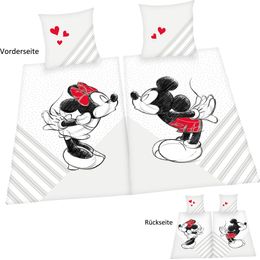Partnerbettw&auml;sche Disney "Disney's Mickey und Minnie Mouse in Gr. 135x200 cm", bunt, B/L: 135cm x 200cm, 2 Stk., 2 Stk., Renforc&eacute;, B/L: 80cm x 80cm & 80cm x 80cm, Renforc&eacute;, Obermaterial: 100% Baumwolle, Bettw&auml;sche, Bettw&auml;sche aus Baumwolle, Disney-Bettw&auml;sche, Partnerbettw&auml;sche