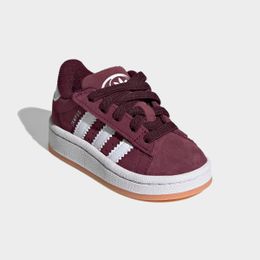 Sneaker adidas originals "CAMPUS 00S COMFORT CLOSURE ELASTIC LACES KIDS", Kinder, Gr. 23, maroon, ftwr wei&szlig;, gum 2, Leder, Synthetik, Schuhe Sneaker, f&uuml;r Babys und Kleinkinder aus Leder und Wildleder, mit Gummisohle