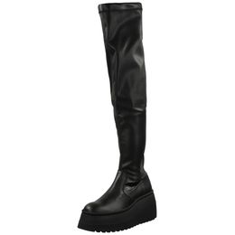 Overkneestiefel Steve Madden "Steve Madden Stiefel Leder/Textil", Damen, Gr. 40, schwarz, Leder, Textil, Schuhe