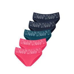 VIVANCE BY LASCANA Jazz-Pants Slips mehrfarbig Gr. 48/50 f&uuml;r Damen. Mit Spitze. K&ouml;rpernah. Nachhaltig.