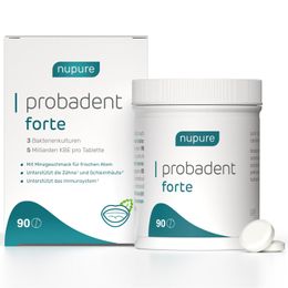 nupure Probadent Forte - wissenschaftlich bew&auml;hrte 2-in-1-Formel f&uuml;r Ihr orales Mikrobiom mit klinisch erforschten lebenden Bakterienst&auml;mmen, 90 Kapseln