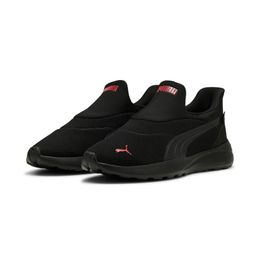 Walkingschuh Puma "SOFTRIDE COSMIC SLIPTECH", Damen, Gr. 44, Puma schwarz, Puma schwarz, Puma rot, Textil, unifarben, Schuhe Walkingschuh, SLIPTECH&trade; Technologie: praktisches Anziehen ohne H&auml;nde