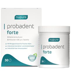 nupure Probadent Forte - wissenschaftlich bew&auml;hrte 2-in-1-Formel f&uuml;r Ihr orales Mikrobiom mit klinisch erforschten lebenden Bakterienst&auml;mmen, 90 Kapseln