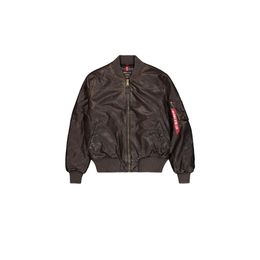 Alpha Industries MA-1 Faux Leather Vintage Bomber Jacket