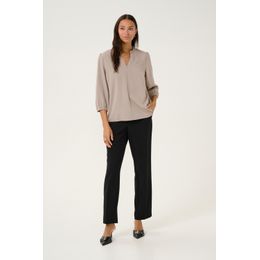 Kaffe Langarm-Bluse Regular fit taupe