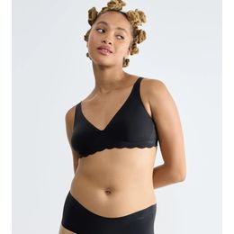 Soft-BH Sloggi "ZERO Microfibre 2.0", Damen, Gr. M, N-Gr, schwarz, Obermaterial: 76% Polyamid, 24% Elasthan, matt, unifarben, BHs Soft-BH, nahtlos, mittlerer Halt, Microfaser, weich