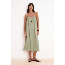 &Auml;rmelloses, flaches Midi-Kleid f&uuml;r Damen