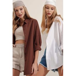Oversized Popeline 2er-Pack Hemd
