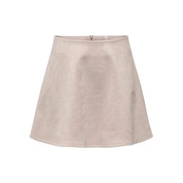 Minirock Only "ONLRINEA SKATER SKIRT JRS", Damen, Gr. XS, island fossil, Jersey, Obermaterial: 96% Polyester, 4% Elasthan, unifarben, mini, R&ouml;cke Minirock, Kunstfaser