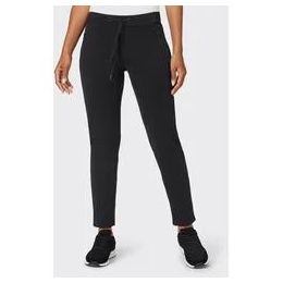 Sweathose Venice Beach "SHELLY", Damen, Gr. S (38), N-Gr, schwarz, Sweatware, Obermaterial: 68% Baumwolle, 30% Polyester, 2% Elasthan, unifarben, Hosen Sweathose, mit Kordelverschluss am Bund, elastisch, extra-eng geschnitten