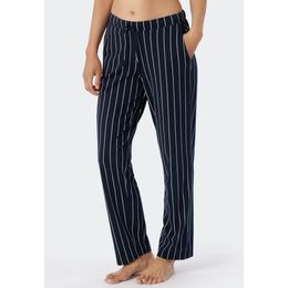 Loungehose Schiesser "Mix + Relax", Damen, Gr. 46, N-Gr, bunt (multicolor 1), Single Jersey, Obermaterial: 95% Baumwolle, 5% Elasthan, bequem lang, Hosen Loungehose, seitliche Taschen, elastischer Bund, Single Jersey, bequem