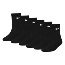 Sportsocken Nike Sportswear "f&uuml;r Kinder von 4 bis 5 Jahren", M&auml;dchen, Gr. 24-27, schwarz, Obermaterial: 97% Polyester, 3% Elasthan, Socken Sportsocken, entspricht Schuhgr&ouml;&szlig;e 24-27