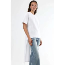 Overgr&ouml;&szlig;e Crew-Neck Tunika mit Schlitz