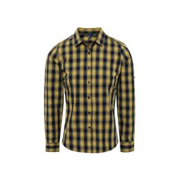 Premier - "Mulligan" Hemd f&uuml;r Damen Lang&auml;rmlig (Camel/Marineblau)