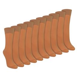 10er Pack Damen Kn&ouml;chelsocken 15 Denier Leichte Transparente Socken