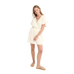 Minikleid Roxy "Bright Mornings Mini", Damen, Gr. L, US-Gr&ouml;&szlig;en, coconut milk, Obermaterial: 100% Walkfrottier;, Kleider Minikleid