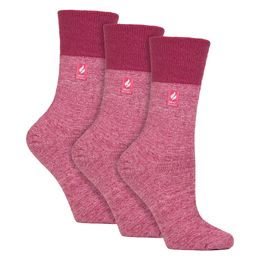 3er-Pack Damen Thermosocken Warme Winter Crew-Socken mit gebrushtem Innenfutter