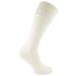 1 Pack Herren Woll-Kniehohe Creme Kilt-Socken