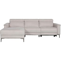 Ecksofa OTTO HOME "LUND, L-Form, 261cm, man. o. elektr. Relaxfunktion (mit USB-A)", creme, B:261cm H:97cm T:179cm, Sofas, Ecksofa