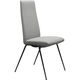 Polsterstuhl stressless "Laurel", grau (grau dinamica, schwarz matt), B:57cm H:105cm T:60cm, Microfaser DINAMICA (88% Polyester, 12% Polyurethan), St&uuml;hle, Polsterstuhl, High Back, Gr&ouml;&szlig;e M, mit Beinen aus Stahl in Schwarz matt