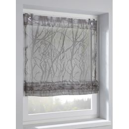Raffrollo HEINE HOME Gr. 3, grau, B:80cm H:140cm, Raffrollos