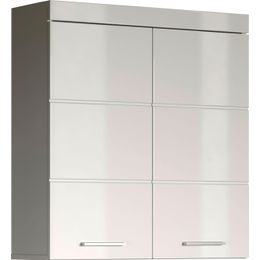 H&auml;ngeschrank Welltime "Avena", wei&szlig;, wei&szlig; hochglanz, B:73cm H:77cm T:23cm, Schr&auml;nke, H&auml;ngeschrank, Badschrank breit mit verstellbaren B&ouml;den - Ma&szlig;e (B/T/H) 73/23/77 cm