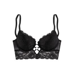 Vivance Push-up-BH 'Francesca' schwarz Gr. 80C. Mit Integriertem Kissen und mit B&uuml;gel. Figurbetont