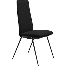 Polsterstuhl stressless "Laurel", schwarz (schwarz dinamica, schwarz matt), B:57cm H:105cm T:60cm, Microfaser DINAMICA (88% Polyester, 12% Polyurethan), St&uuml;hle, Polsterstuhl, High Back, Gr&ouml;&szlig;e M, mit Beinen aus Stahl in Schwarz matt