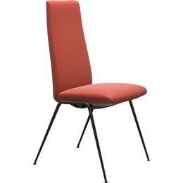 Polsterstuhl stressless "Laurel", beige (henna batick, schwarz matt), B:57cm H:105cm T:60cm, Leder BATICK: BATICK ist ein leicht korrigiertes, durchgef&auml;rbtes und genarbtes M&ouml;belleder, bei dem die meisten Unebenheiten und Spuren in der Regel entfernt wurden., St&uuml;hle, Polsterstuhl, High Back, Gr&ouml;&szlig;e M, mit Beinen aus Stahl in Schwarz matt