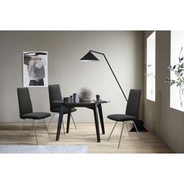 Polsterstuhl stressless "Laurel", schwarz (schwarz paloma, schwarz matt), B:57cm H:105cm T:60cm, Leder PALOMA: PALOMA ist ein durchgef&auml;rbtes Semianilin-M&ouml;belleder mit nat&uuml;rlicher Narbung., St&uuml;hle, Polsterstuhl, High Back, Gr&ouml;&szlig;e M, mit Beinen aus Stahl in Schwarz matt