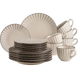 M&auml;ser Kaffeeservice M&Auml;SER "OSITA, Geschirr-Set, Steinzeug", wei&szlig;, 18 Stk., Steinzeug, Geschirr-Sets, Kaffeeservice