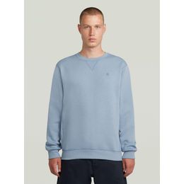 G-Star Raw Longpullover G-STAR "Premium Core Sweatshirt", Herren, Gr. M, ash blau, Obermaterial: 55% Baumwolle, 45% Polyester, Pullover Longpullover