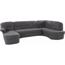 Wohnlandschaft DOMO collection "SARAFINA 295x83x180 cm, auch mit Federkern f&uuml;r mehr Sitzkomfort", braun (espresso), B:295cm H:83cm T:180cm, Luxus-Microfaser (92% Polyester, 8% Nylon);Microfaser PRIMABELLE (100% Polyester);Microfaser PRIMABELLE (100% Polyester) / Struktur (90% Polyester; 10% Polyacryl), Sofas, Wohnlandschaft, whlw. mit Bettfunktion, elegantes Design, U-Form
