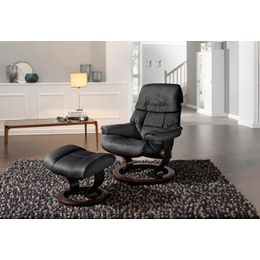 Relaxsessel stressless "Ruby", schwarz (schwarz batick), B:79cm H:98cm T:76cm, Leder PALOMA: Paloma ist ein durchgef&auml;rbtes Semianilin-M&ouml;belleder mit nat&uuml;rlicher Narbung. Es wurde mit einer leichten Oberfl&auml;chenbehandlung versehen, um es best&auml;ndiger zu machen. Paloma ist weich im Griff und hat eine warme Ausstrahlung. Es ist atmungsaktiv und feuchtigkeitsabsorbierend. Paloma wird besonders von all j