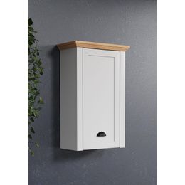 H&auml;ngeschrank Home Affaire, lichtgrau melamin, artisan eiche nb, B:46cm H:73cm T:24cm, FSC-zertifizierter Holzwerkstoff, Schr&auml;nke, H&auml;ngeschrank, Badschrank mit Muschelgriff im Landhaus-Look - (B/T/H) 46/24/73 cm