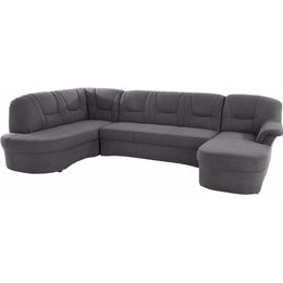 Wohnlandschaft DOMO collection "SARAFINA 295x83x180 cm, auch mit Federkern f&uuml;r mehr Sitzkomfort", braun (espresso), B:295cm H:83cm T:180cm, Luxus-Microfaser (92% Polyester, 8% Nylon);Microfaser PRIMABELLE (100% Polyester);Microfaser PRIMABELLE (100% Polyester) / Struktur (90% Polyester; 10% Polyacryl), Sofas, Wohnlandschaft, whlw. mit Bettfunktion, elegantes Design, U-Form