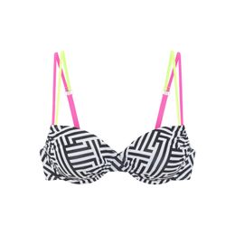 Buffalo B&uuml;gel-Bikini-Top, Schwarz, Gr. 44D, Damen, B&uuml;gel-Bikinis, Material: Polyamid, Elasthan