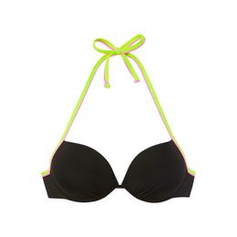 Buffalo Damen Push-Up-Bikini-Top, Schwarz, Gr. 40A/A, Push-Up-Bikinis, Material: Polyamid