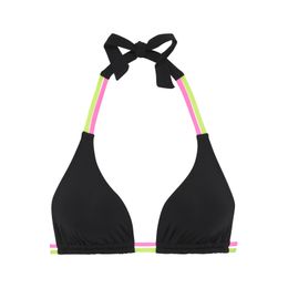 Buffalo Triangel-Bikini-Top, Schwarz, Gr. 40C/D, Damen, Triangel-Bikinis, Material: Polyamid, Elasthan