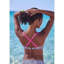 Buffalo B&uuml;gel-Bandeau-Bikini-Top, Schwarz, Gr. 42E, Damen, Bandeau-Bikinis, Material: Polyamid, Elasthan
