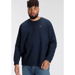 LEVI'S&reg; PLUS Sweatshirt LEVI'S PLUS "BIG ORIGINAL HM CREW", Herren, Gr. 4XL (72/74), blau (navy), Sweatware, Obermaterial: 100% Baumwolle, h&uuml;ftbedeckend, Rundhals, Sweatshirts Sweatshirt, mit Batwing-Logobadge
