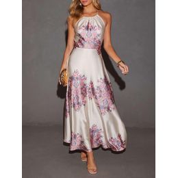 Milan Kiss Kleid in Creme/ Lila - 68% | Gr&ouml;&szlig;e L | Damen-kleider